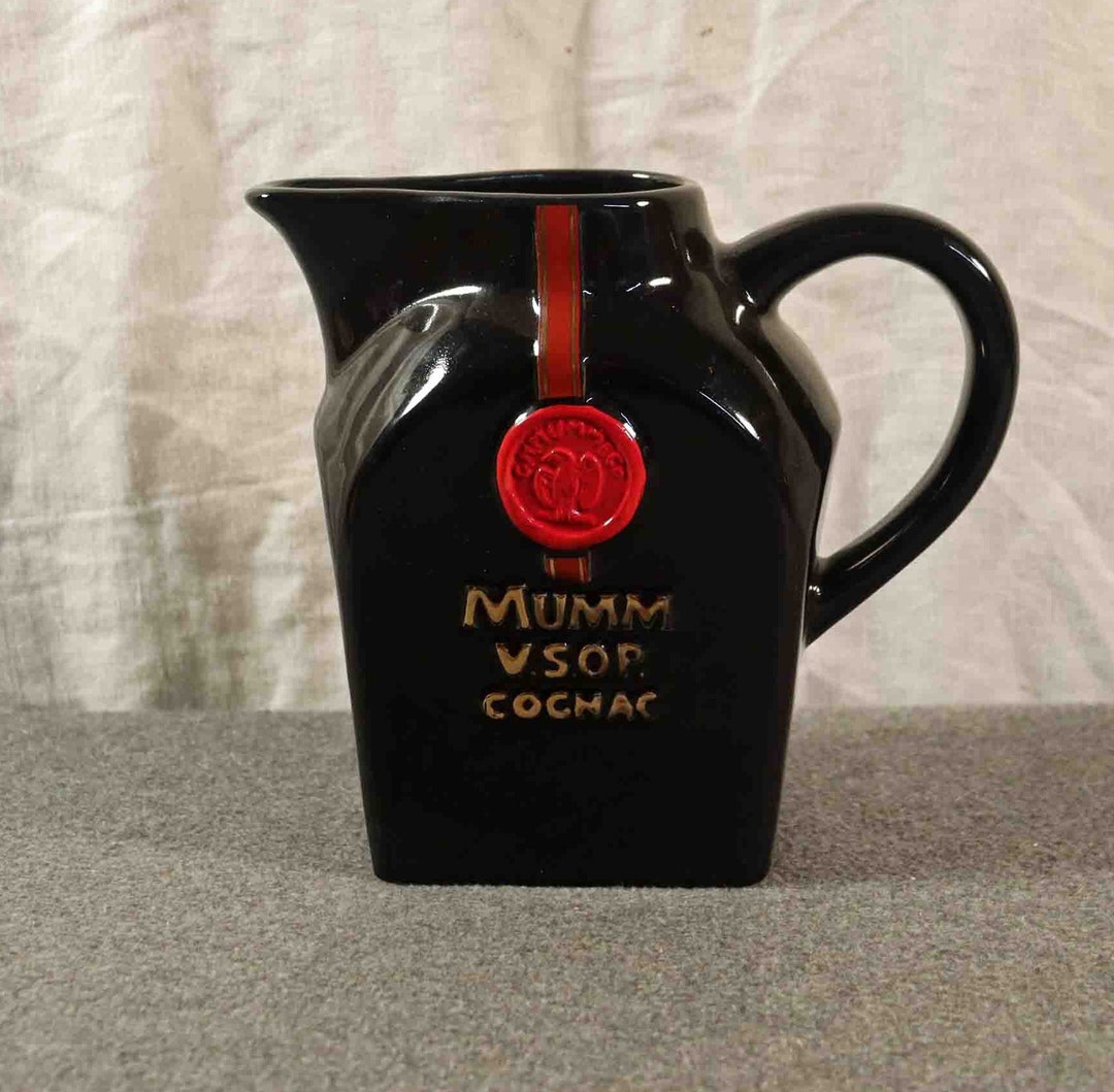 Vintage Mumm Vsor Cognac Ceramic Pitcher bar Pitcher Pub - Etsy