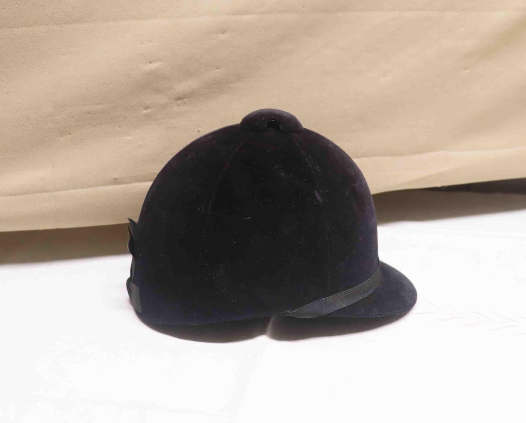 Vintage Black Velvet Equestrian Horse Riding Hat,horse Riding Hat - Etsy