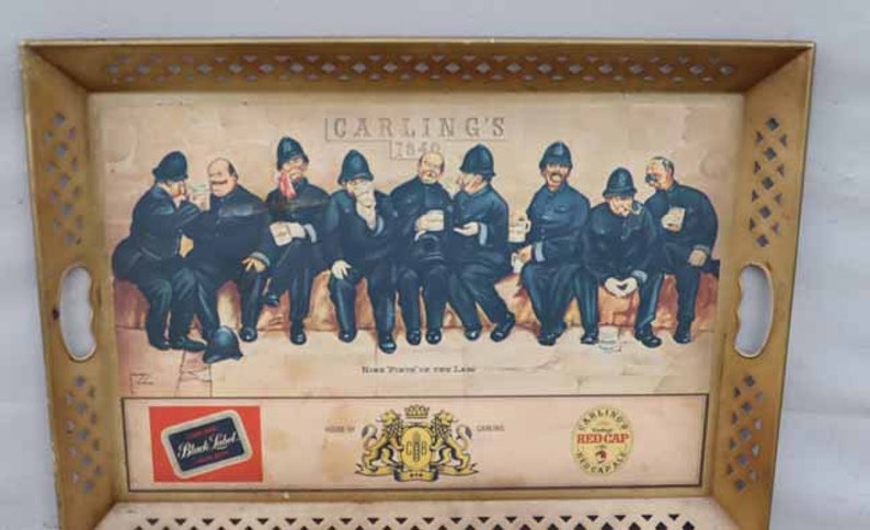 Vintage CARLINGS 1840 Black Label Beer Tray 'Nine Pints Of | Etsy