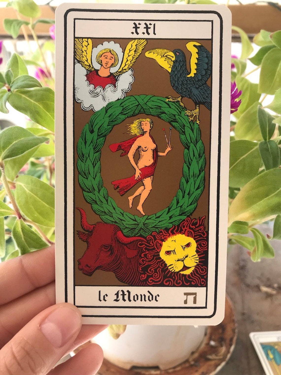 The World Tarot Card Necklace Number 21 XXI Silver or Gold | Etsy