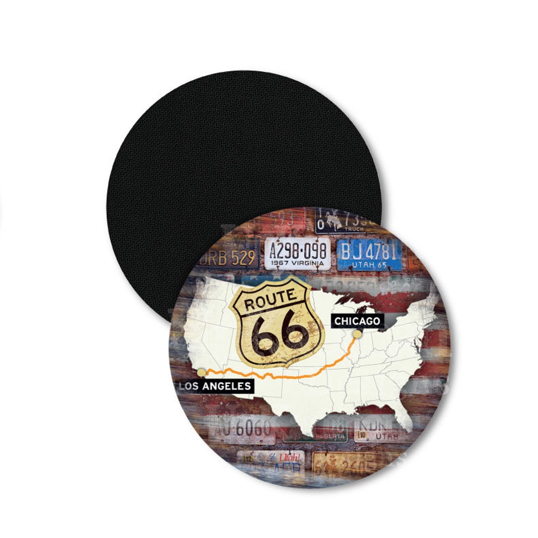 Route 66 Neoprene Tabletop Coasters Set of 4 #R3 - Etsy