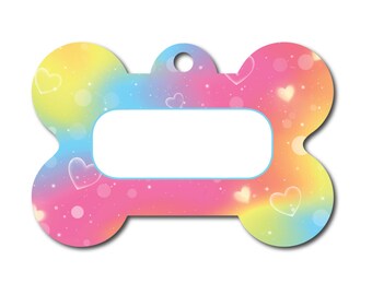 Pride Pet Id Tag LGBTQ Pet Id Tag Rainbow Pet Id Tag - Etsy