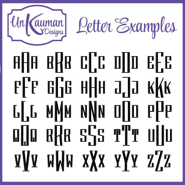 3 Block Letter Monogram Iron on Vinyl Decal BMM for Clothing - Etsy