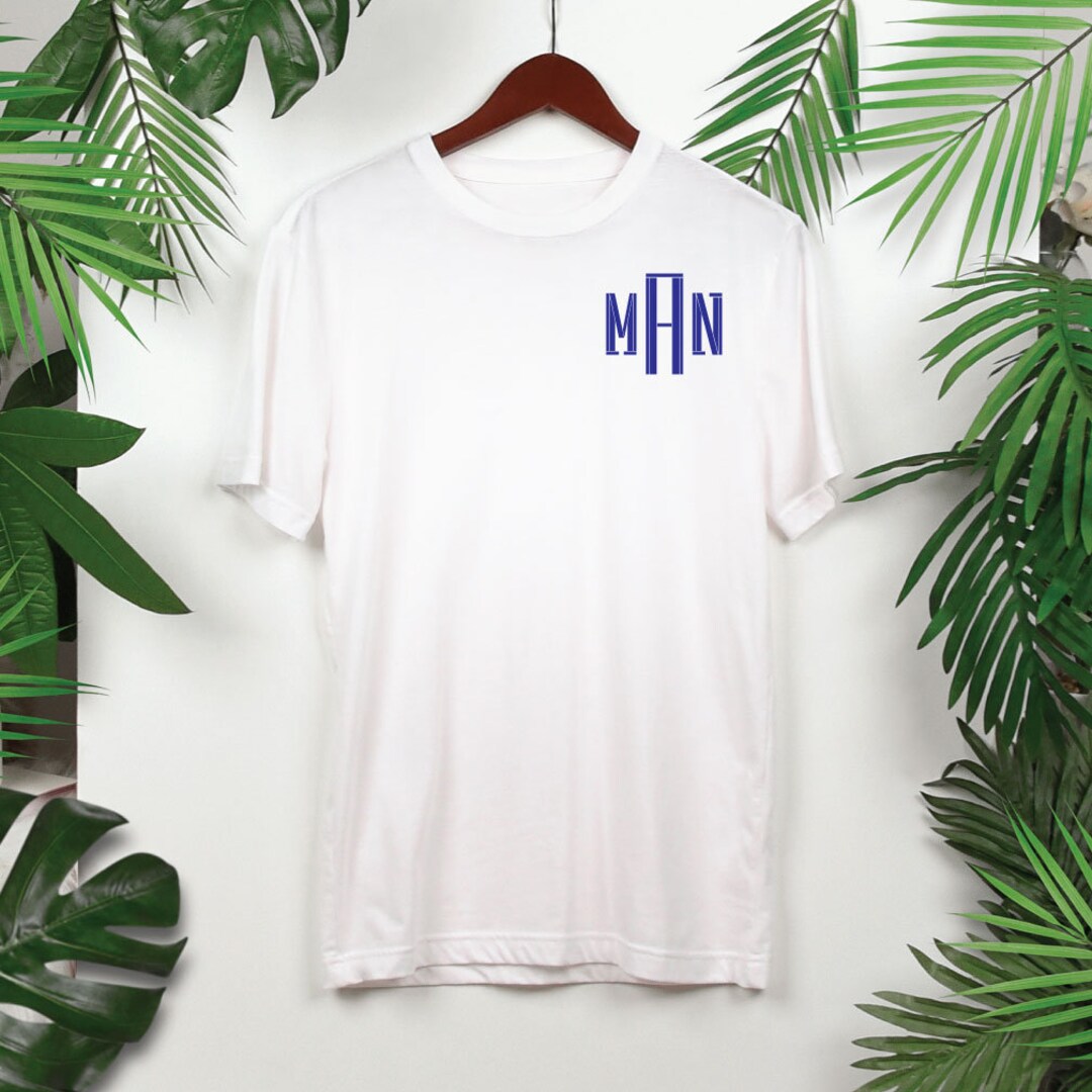 3 Block Letter Monogram Iron on Vinyl Decal BMM for Clothing, Tote Bags ...