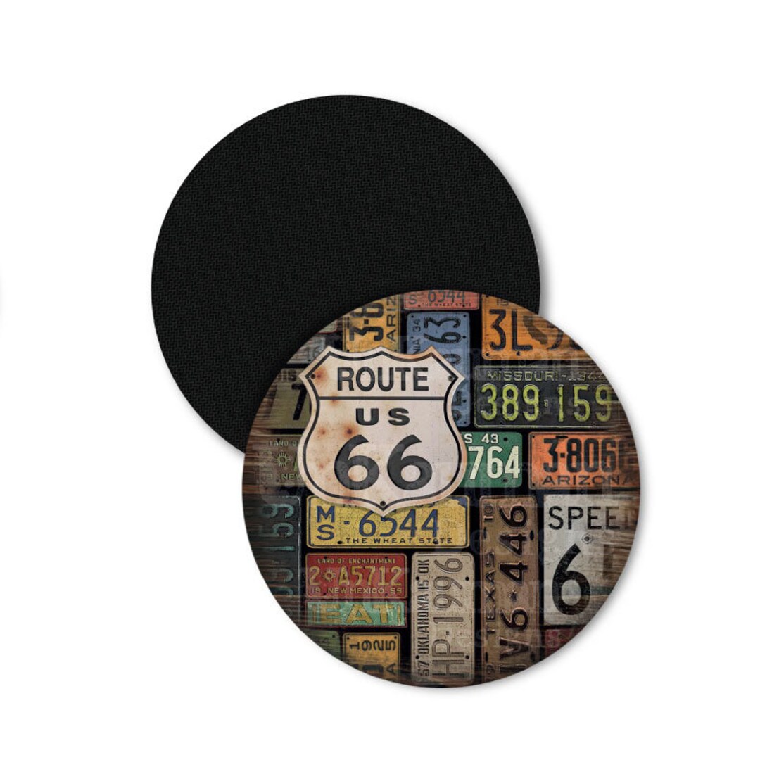 Route 66 Neoprene Tabletop Coasters Set of 4 #R1 - Etsy