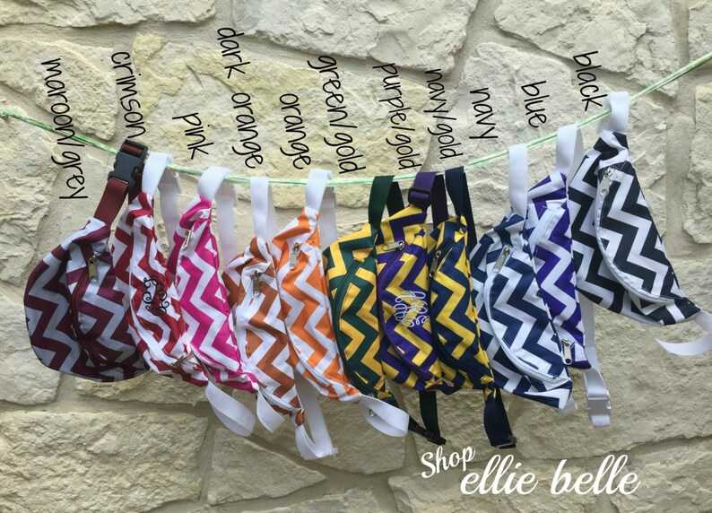 Monogrammed Fanny Pack Chevron Pattern in Many Colors - Etsy