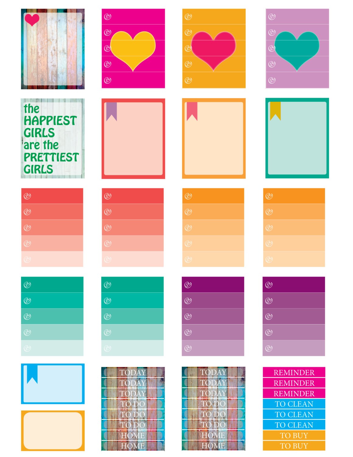 Printable Check List Boxes Planner Stickers Printable Erin Condren ...
