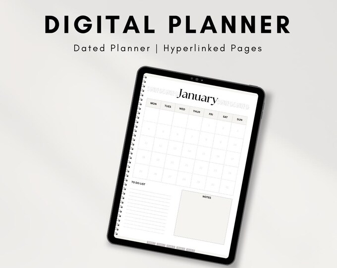 Vertical Dated 2022 Digital Planner for Goodnotes - Tan - Etsy Canada