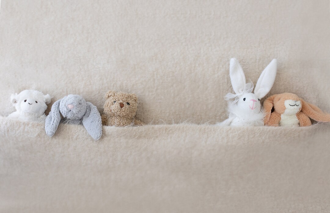 Newborn Backdrop With Teddy, Bunny, Lamb, Newborn Background Digital ...