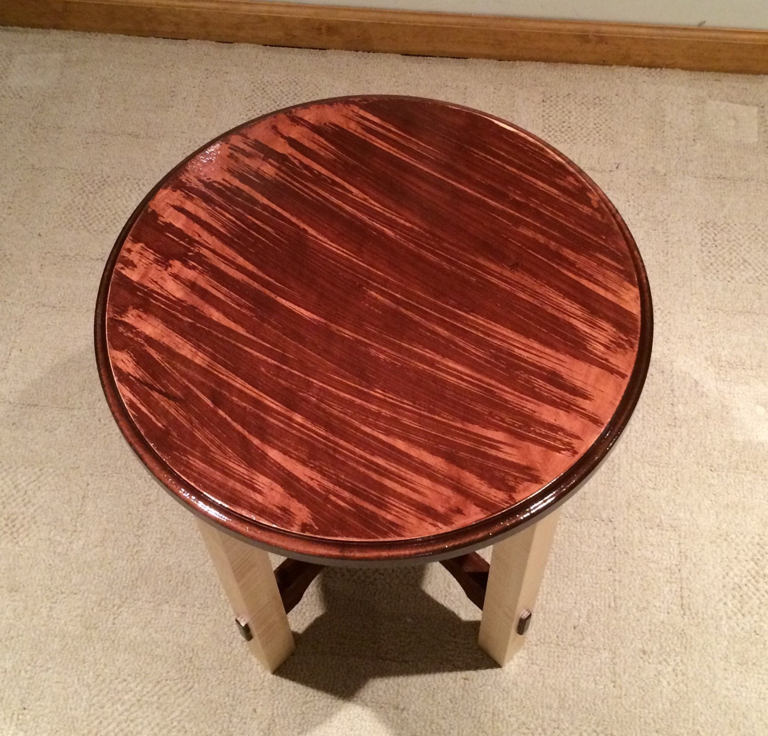 Elegantly Distressed Maple Side Table - Etsy