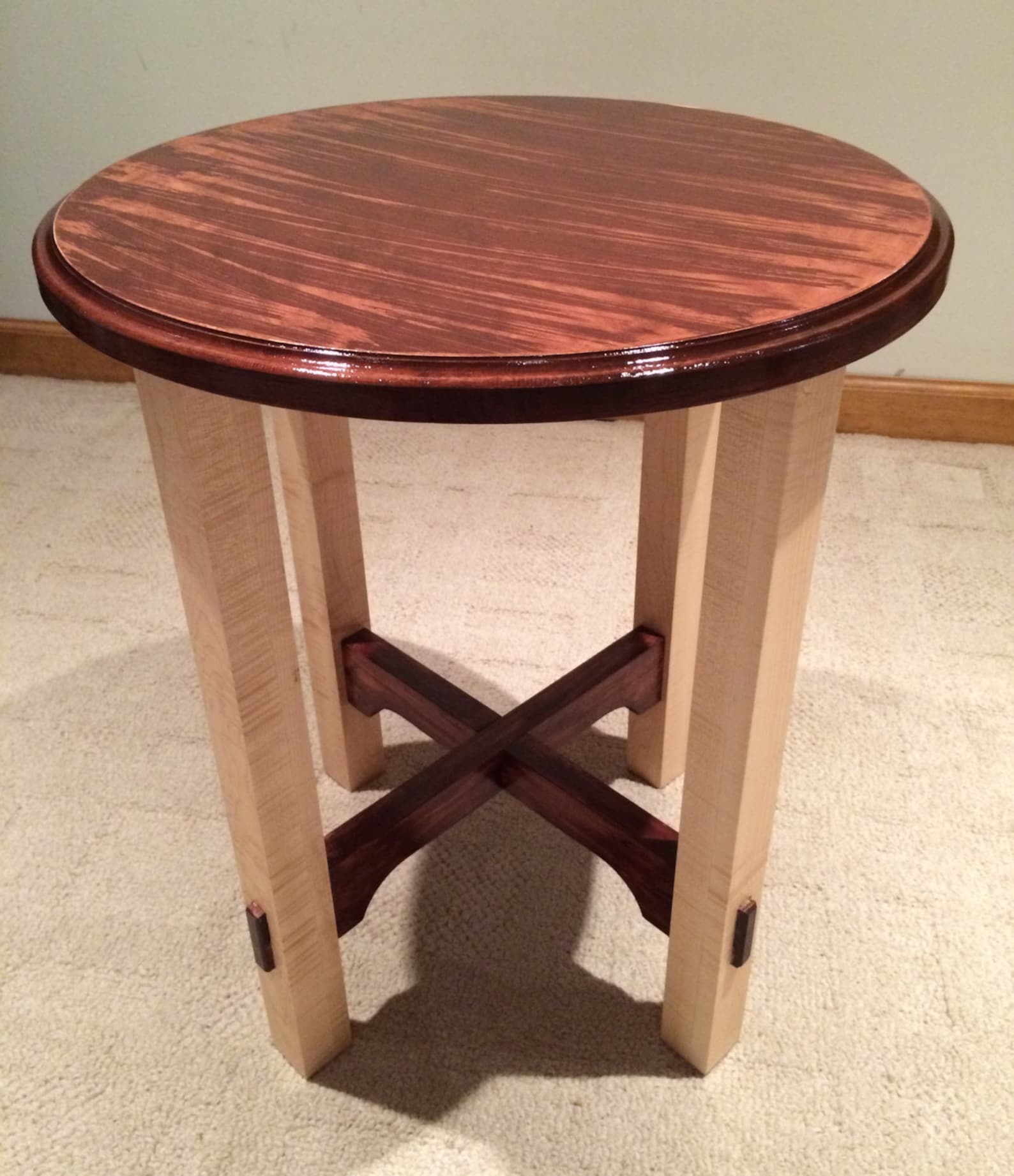 Elegantly Distressed Maple Side Table - Etsy
