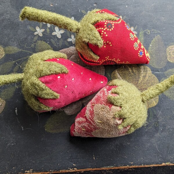 Strawberry Pincushion - Etsy