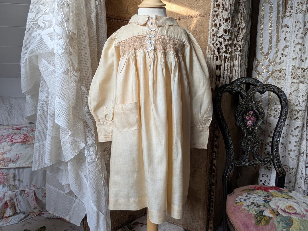 Antique Edwardian Silk Smock for a Girl - Etsy