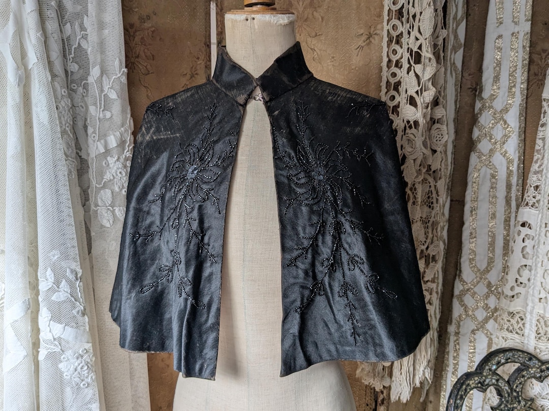 Original Victorian Beaded Silk Cape - Etsy