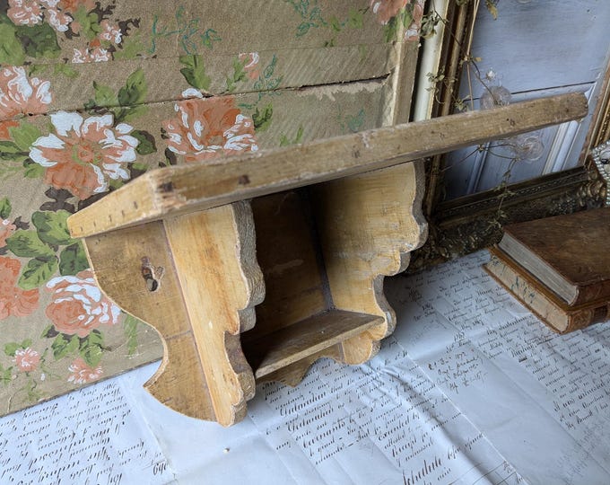 Original Antique Scumbled Pine Wall Shelf Bracket, Primitive - Etsy