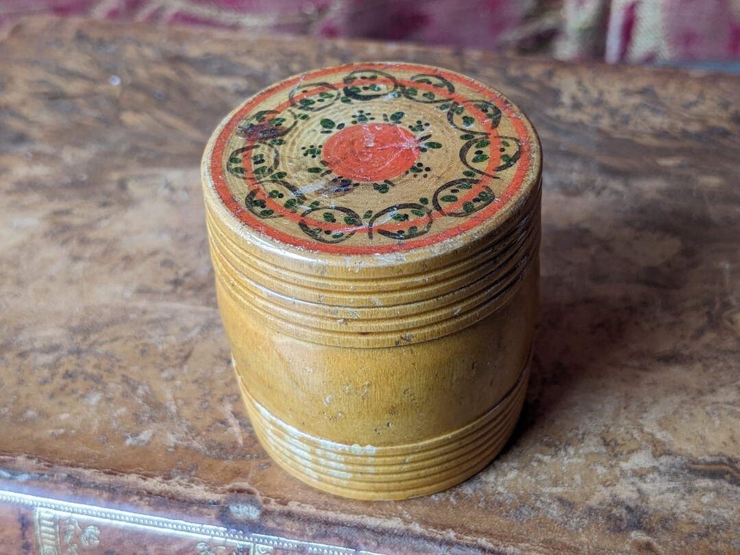 Antique Painted Tunbridge Ware Box - Etsy
