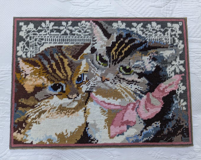 Completed Kaffe Fassett for Ehrman Needlepoint, Victorian Cats - Etsy