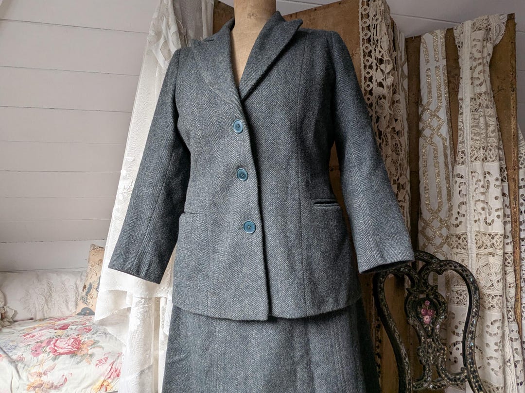 Original 1940s CC41 Utility Mark Tweed Suit - Etsy