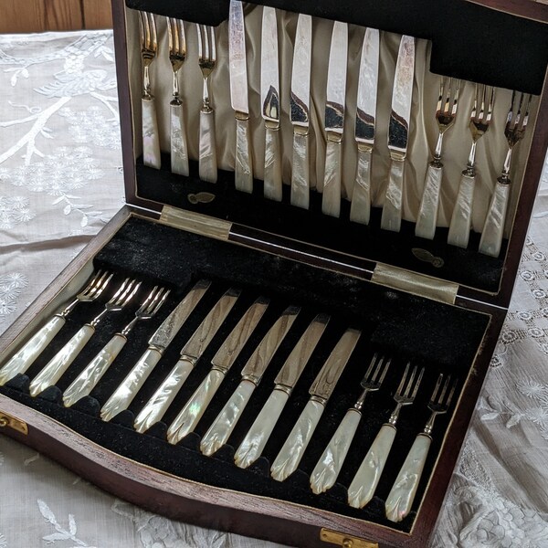 Antique Flatware Mother of Pearl - Etsy