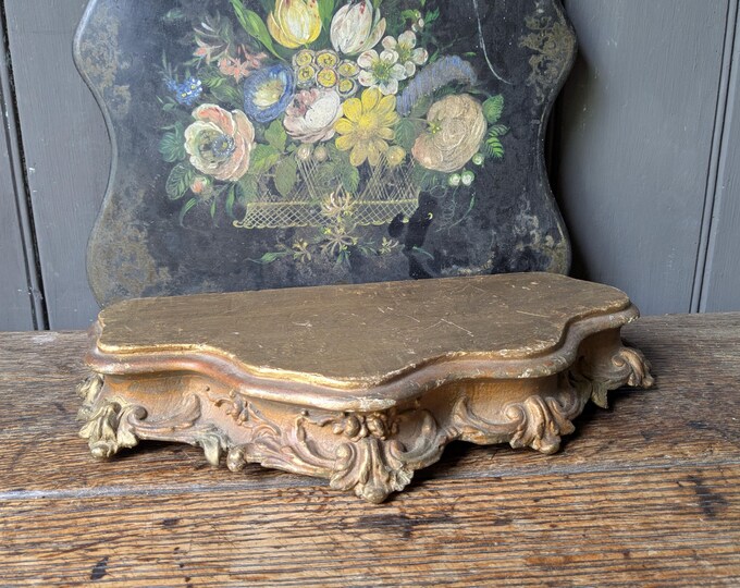 Antique French Gilt Wooden Plinth Display Stand Plateau - Etsy