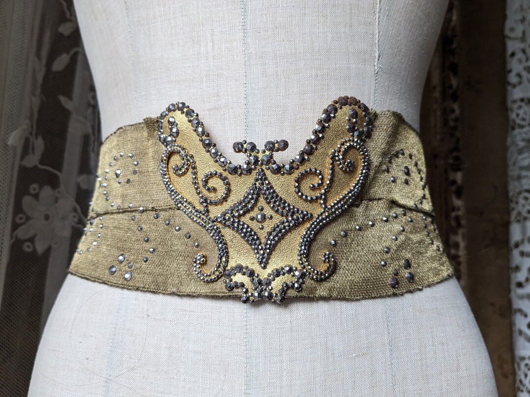 Antique French Cut Steel Trimmed Belt, Belle Epoche Era - Etsy