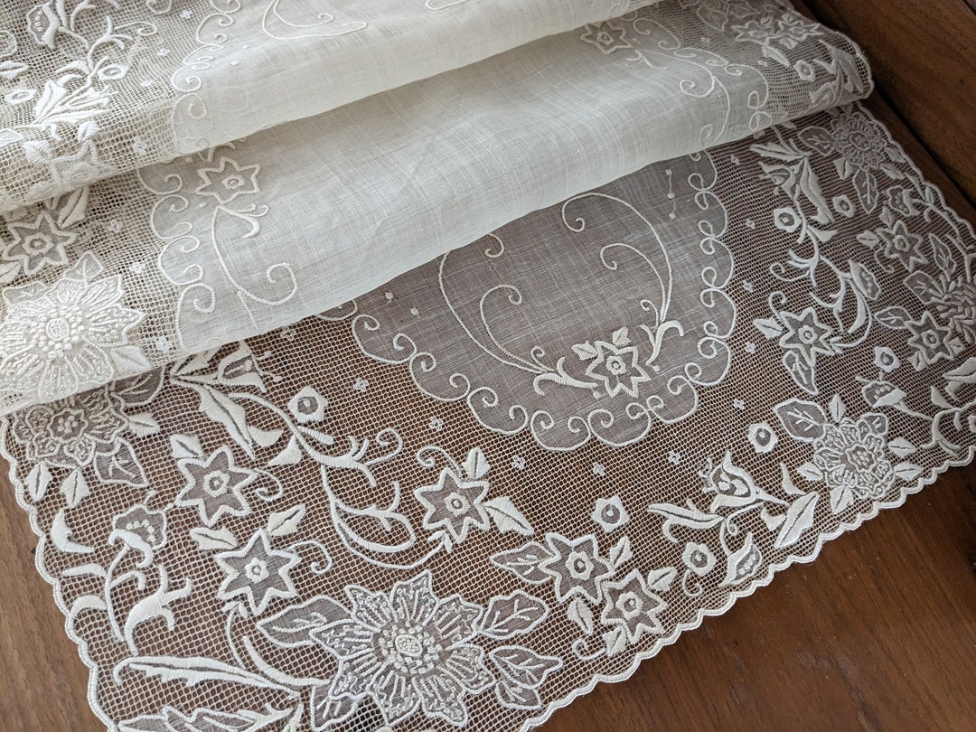 Vintage Embroidered Runner - Etsy