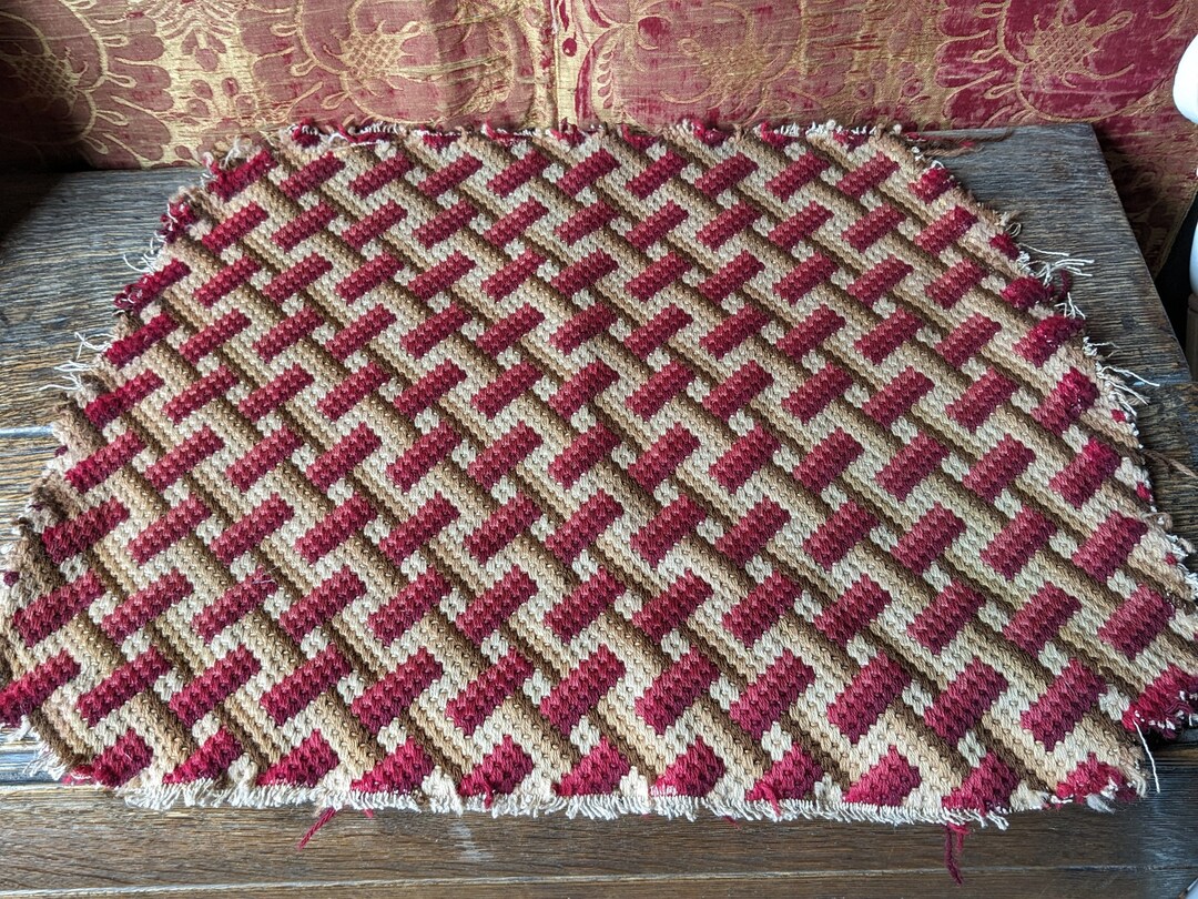 Original Victorian Wool Work Embroidery for Upholstery - Etsy