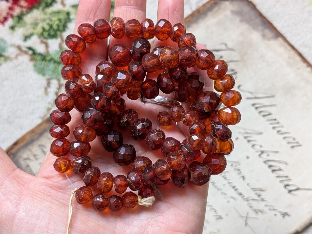 Antique Faceted Amber Beads for Re-stringing - Etsy