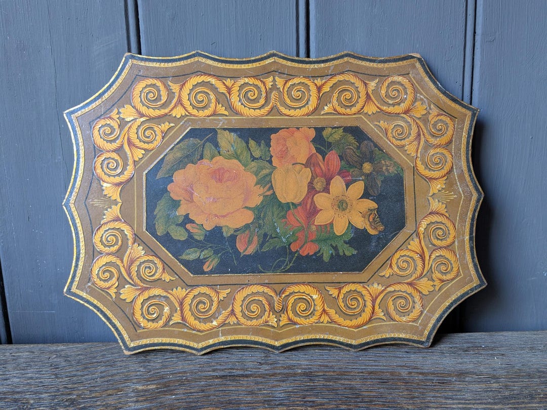 Regency Era Painted Face Screen Panel, Roses - Etsy