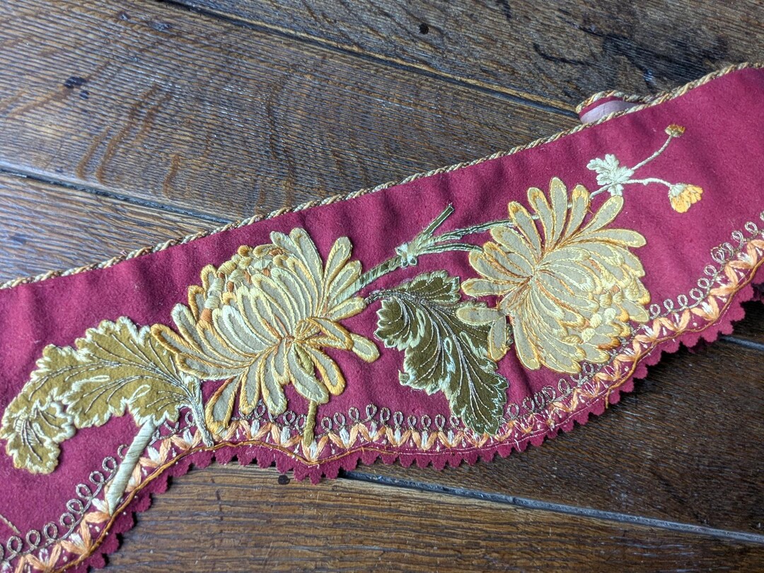 Antique Victorian Embroidered Mantelpiece Trim or Pelmet - Etsy