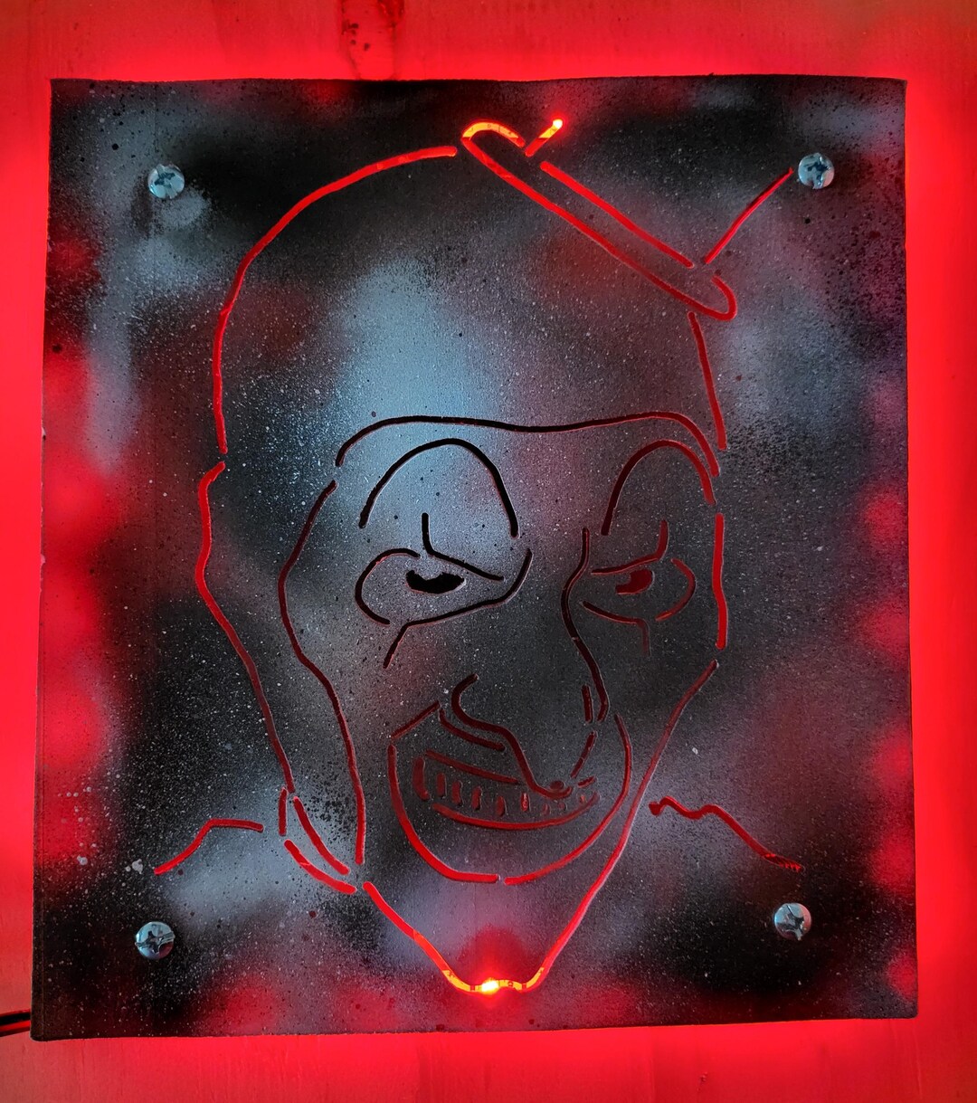 Terrifier Hand Carved LED PVC Wall Light - Etsy