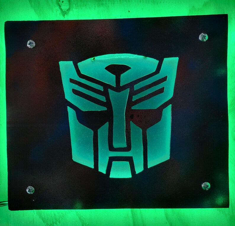 Autobots Symbol Hand Carved LED PVC Wall Light - Etsy