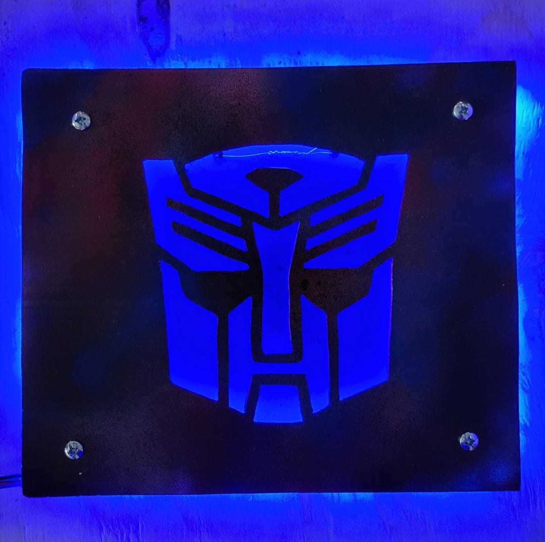 Autobots Symbol Hand Carved LED PVC Wall Light - Etsy