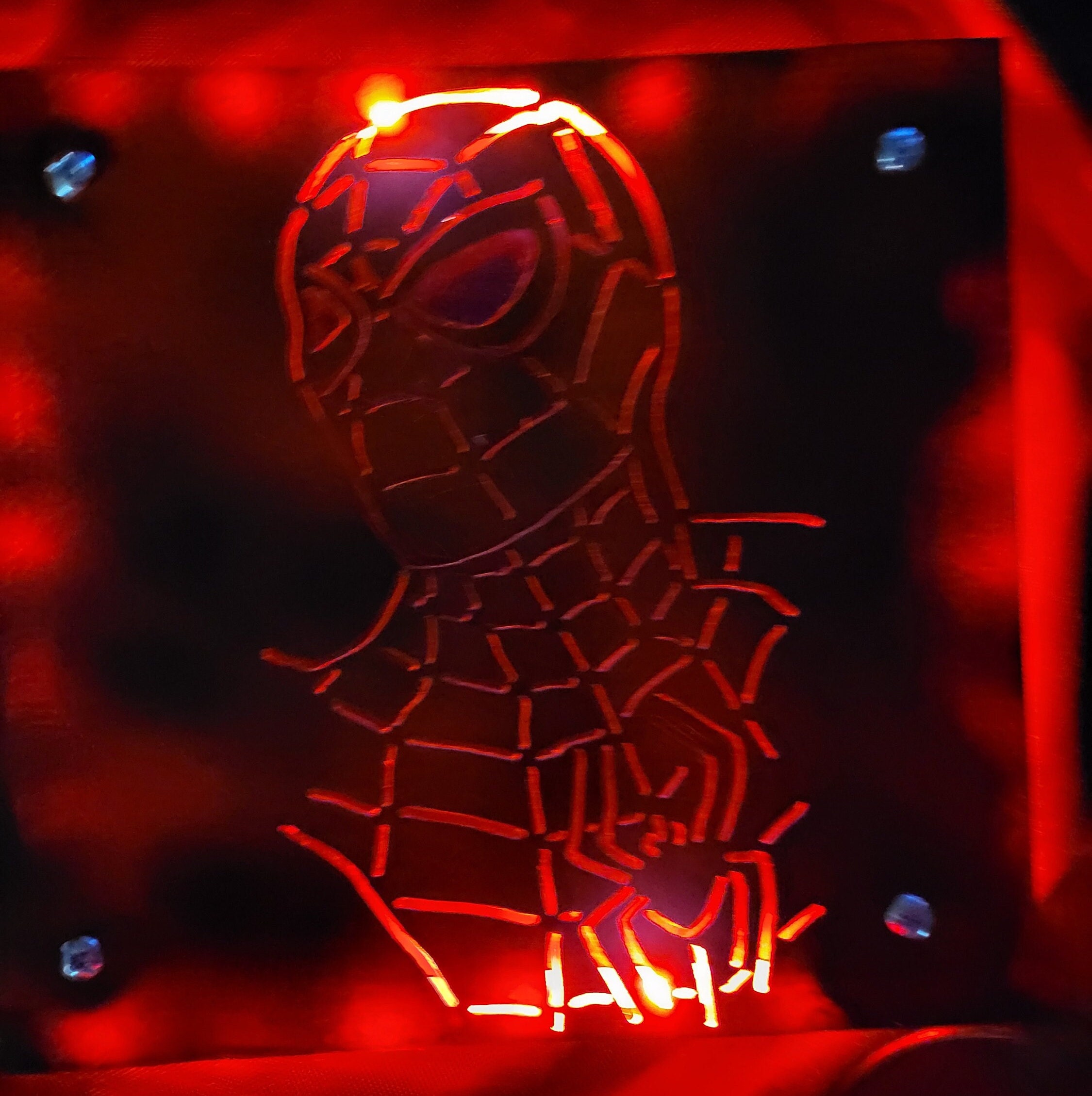 Spiderman PVC LED Lighted Sign - Etsy