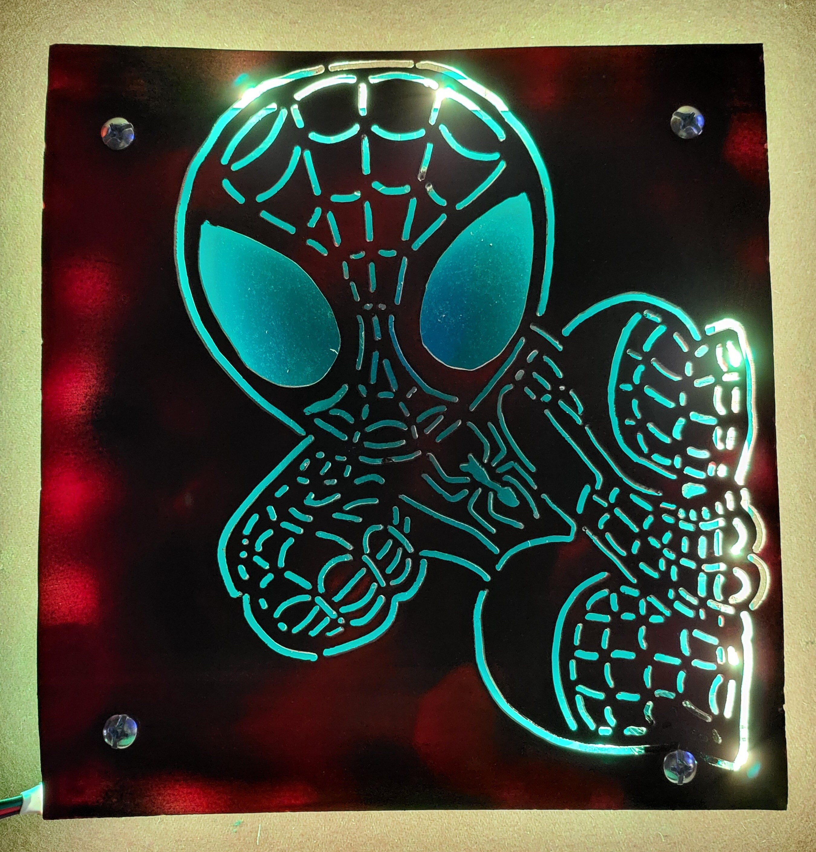 Chibi Spiderman PVC LED Lighted Sign - Etsy