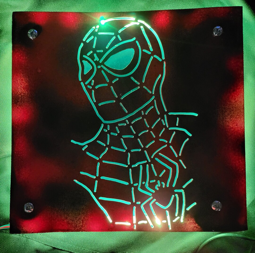 Spiderman PVC LED Lighted Sign - Etsy