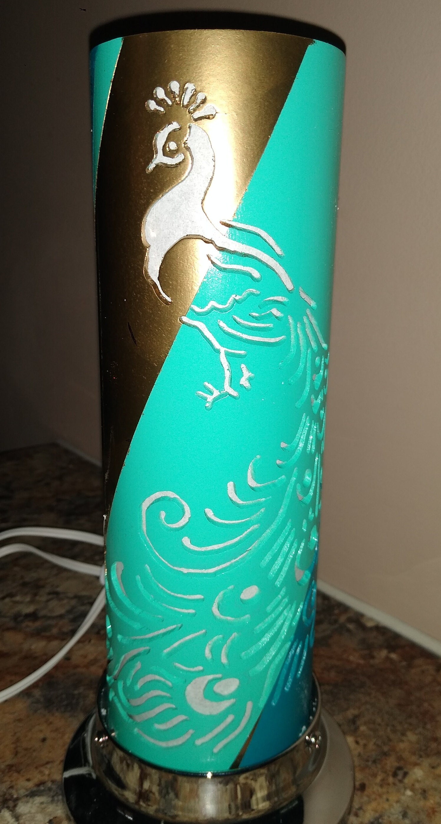 Peacock PVC Pipe Lamp - Etsy