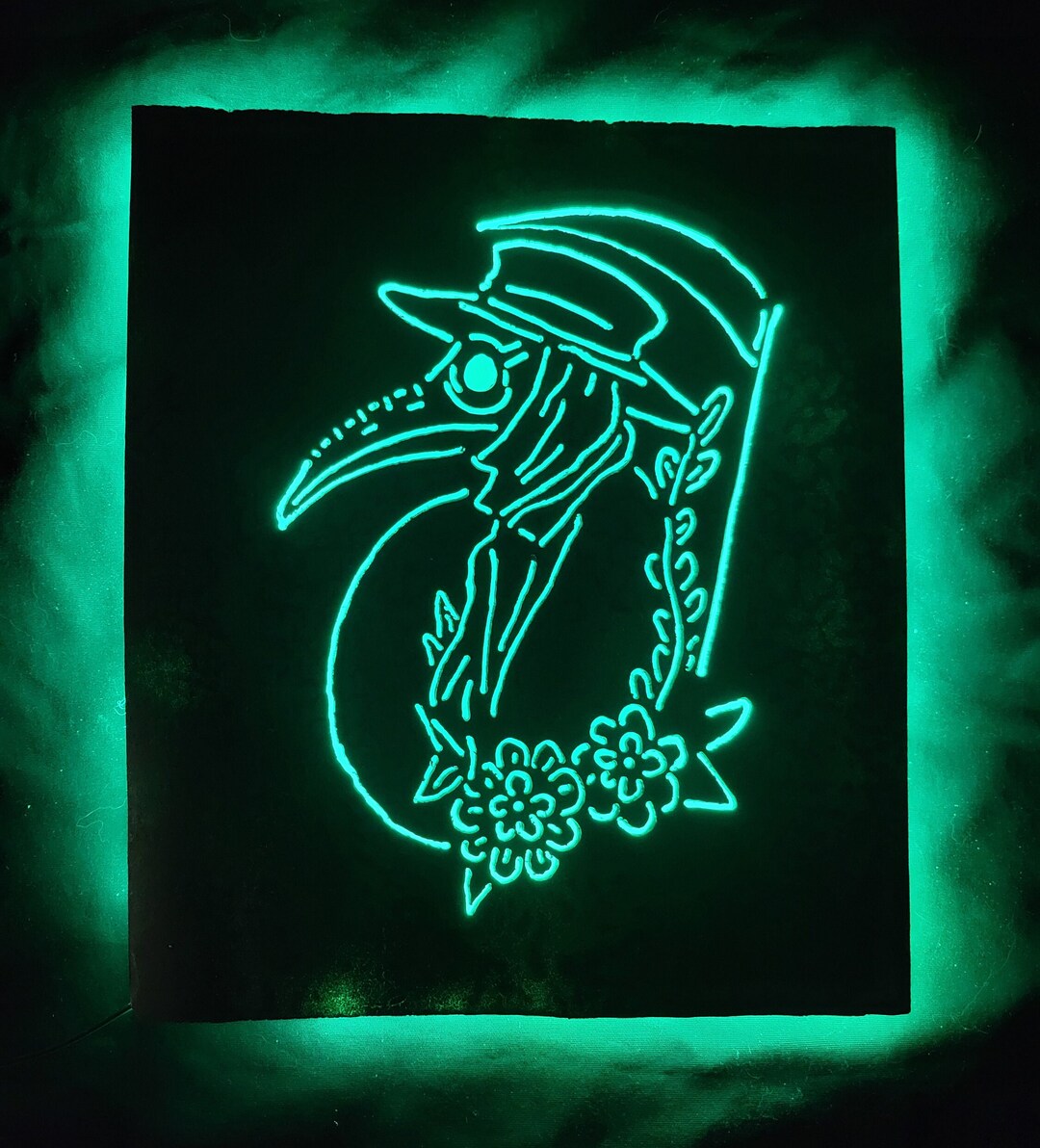 Plague Doctor PVC Multicolored Lights LED Sign - Etsy