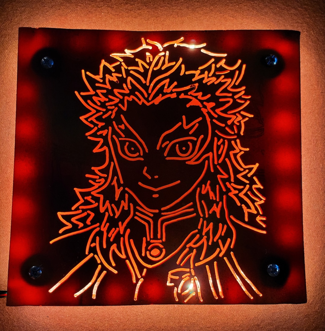 Demon Anime PVC LED Lighted Sign - Etsy