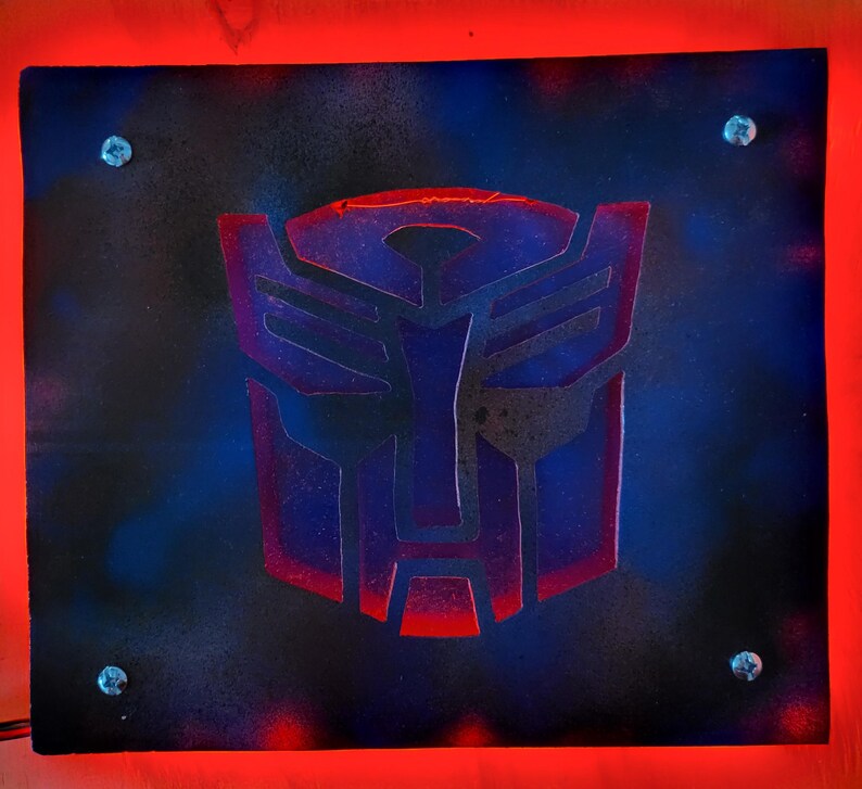 Autobots Symbol Hand Carved LED PVC Wall Light - Etsy