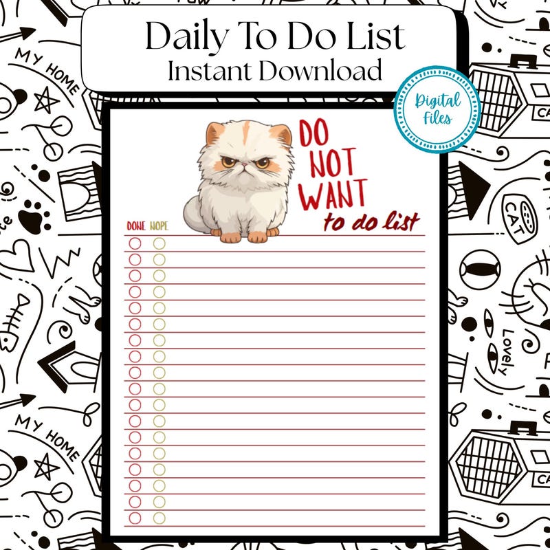 Funny to Do List - Etsy