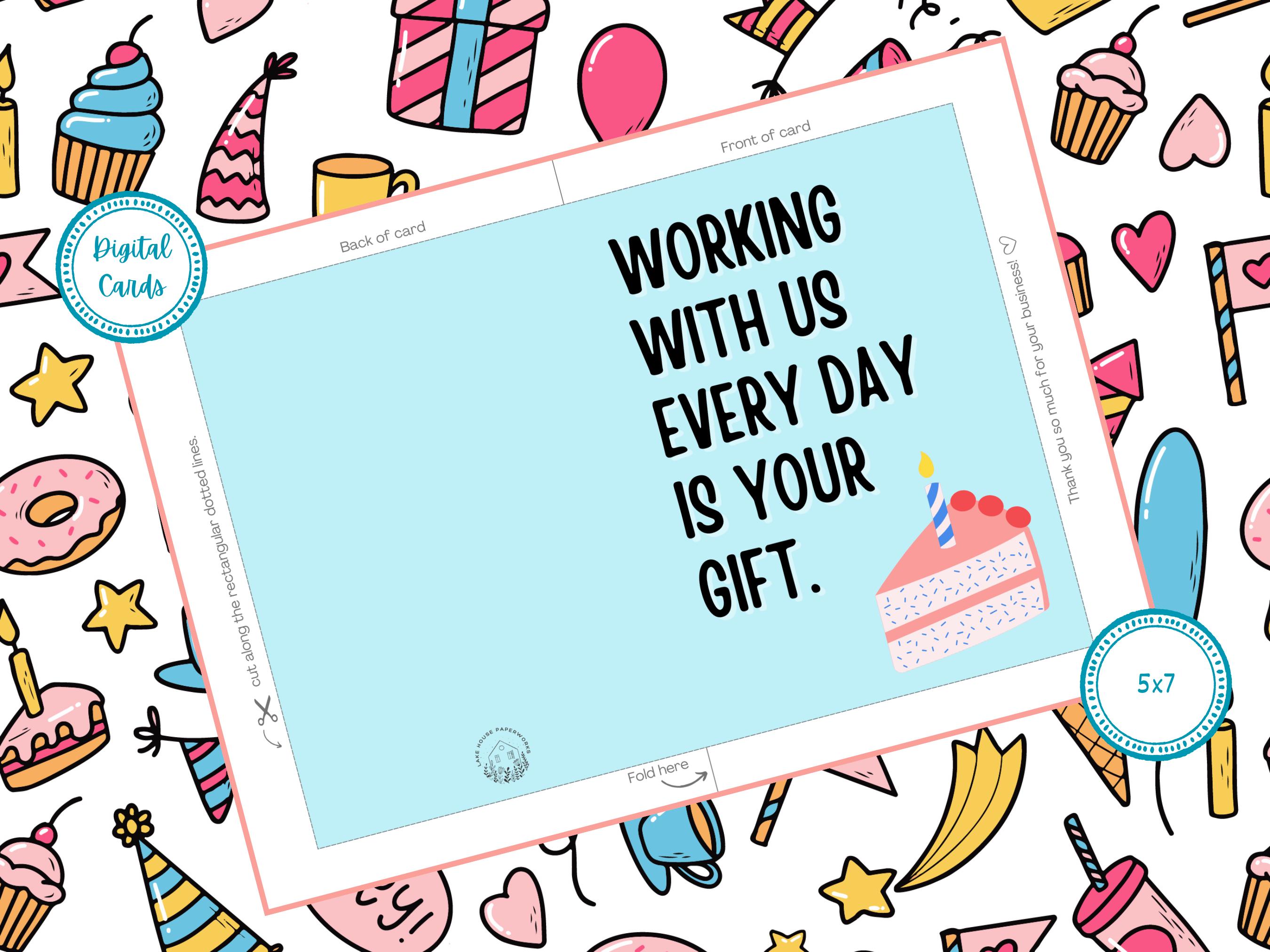 Funny Coworker Birthday Card: Printable Digital Card (5x7 & 4x6) - Etsy