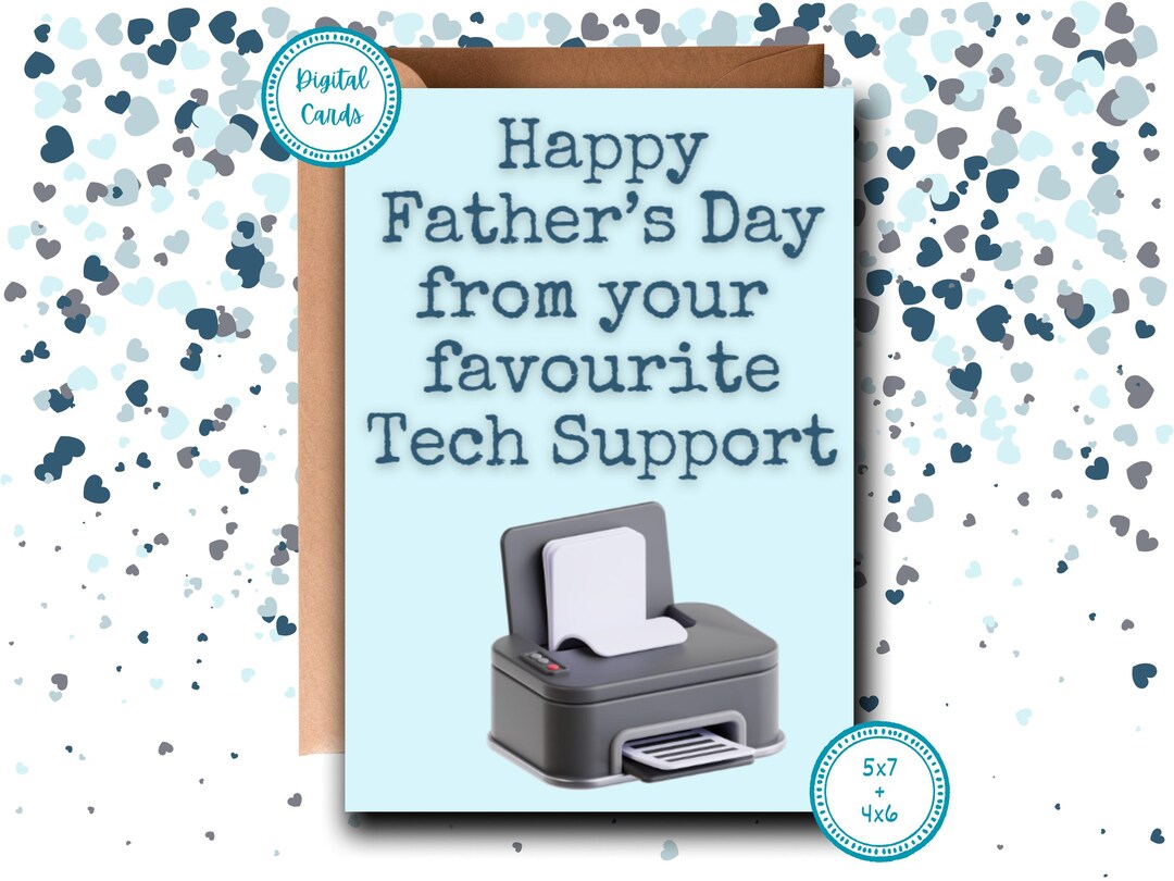 Happy Father's Day From Your Tech Support | Funny Father's Day Card ...