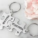 Better Together Puzzle Piece Keychain Set With Initials | Gift for Her ...