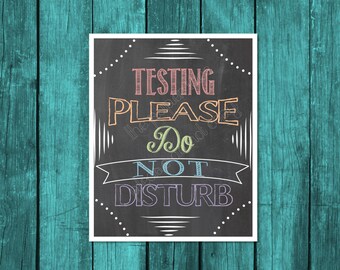 Testing Door Sign - Etsy