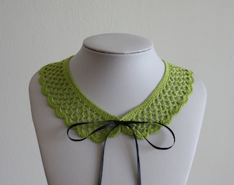 Handmade Crochet Collar, Neck Accessory, Yellow, 100% Cotton - Etsy