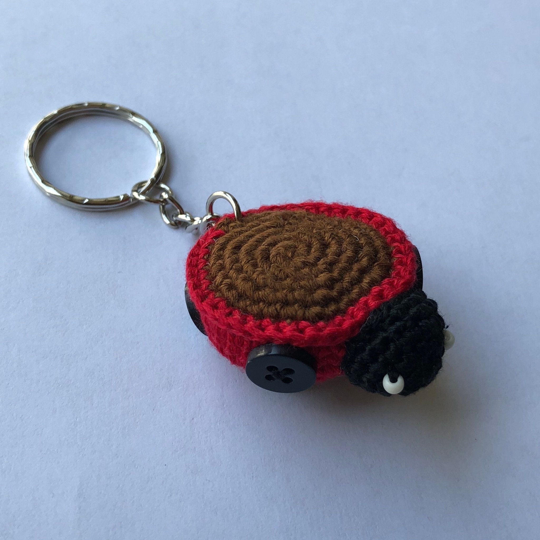 Crochet Ladybug Key Ring - Etsy