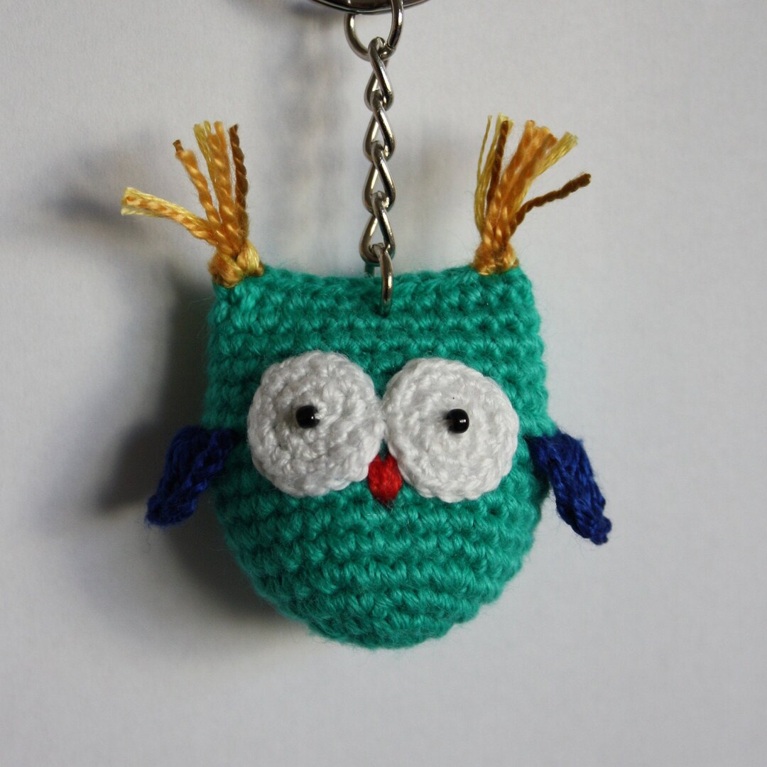 Crochet Owl Keyring - Etsy