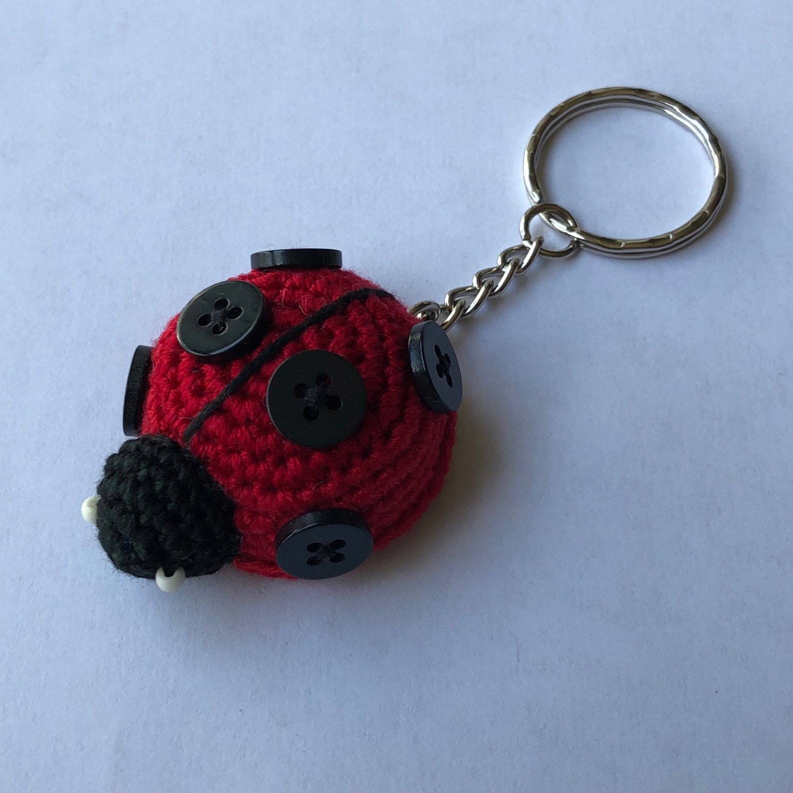 Crochet Ladybug Key Ring - Etsy