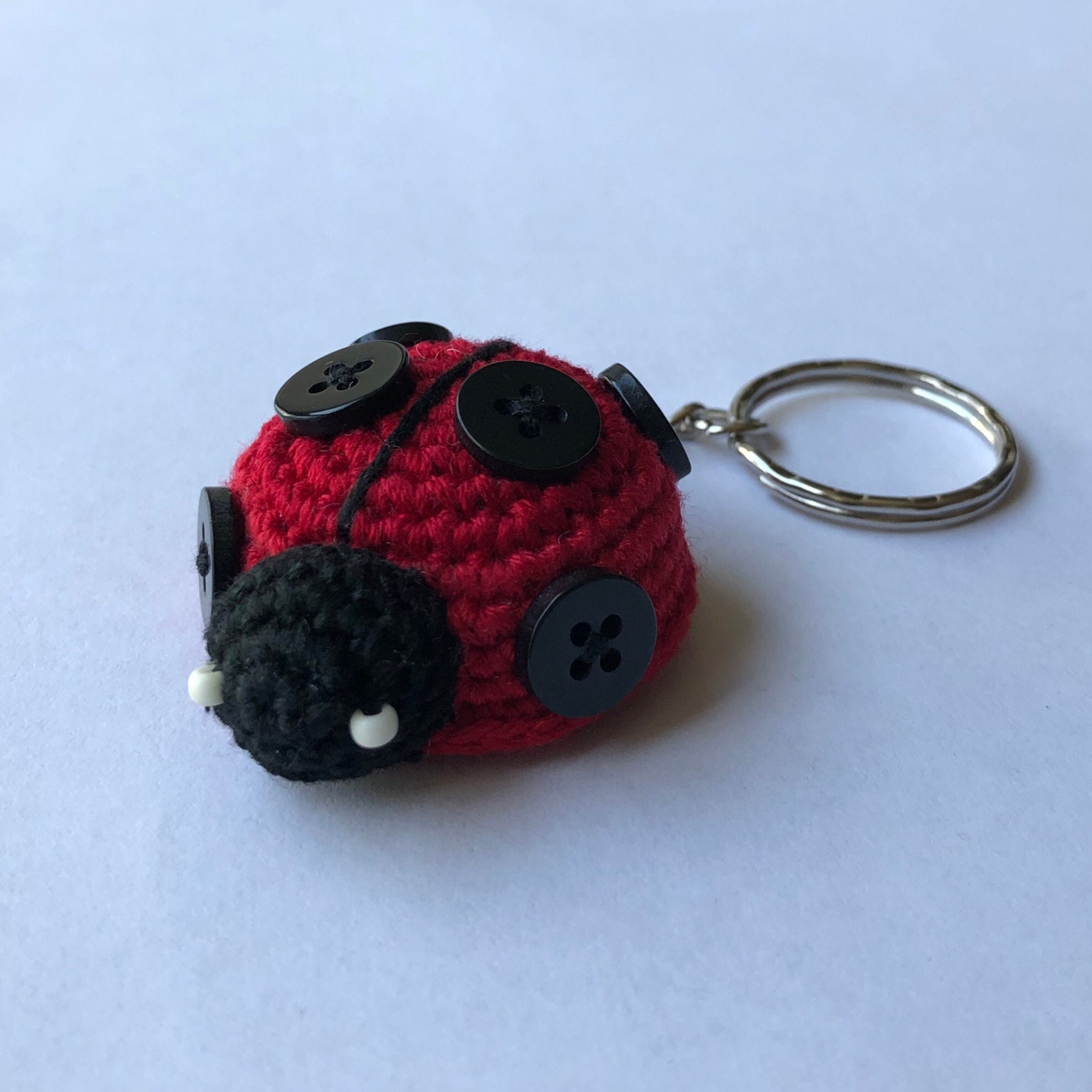Crochet Ladybug Key Ring - Etsy